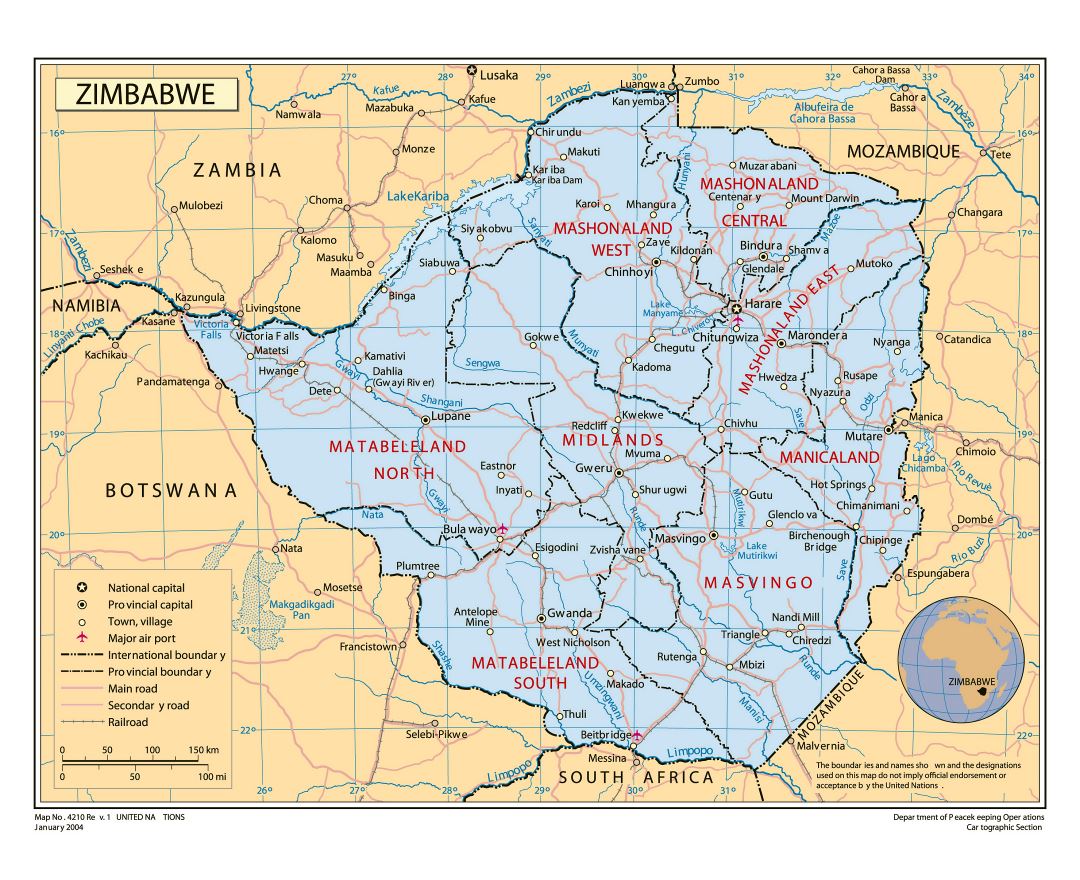 Maps Of Zimbabwe Collection Of Maps Of Zimbabwe Africa Mapsland