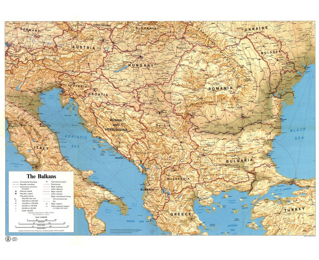 Maps of Balkans | Collection of maps of Balkans | Europe | Mapsland ...