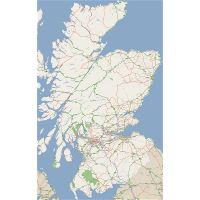 Large detailed map of Scotland with relief, roads, major cities and ...