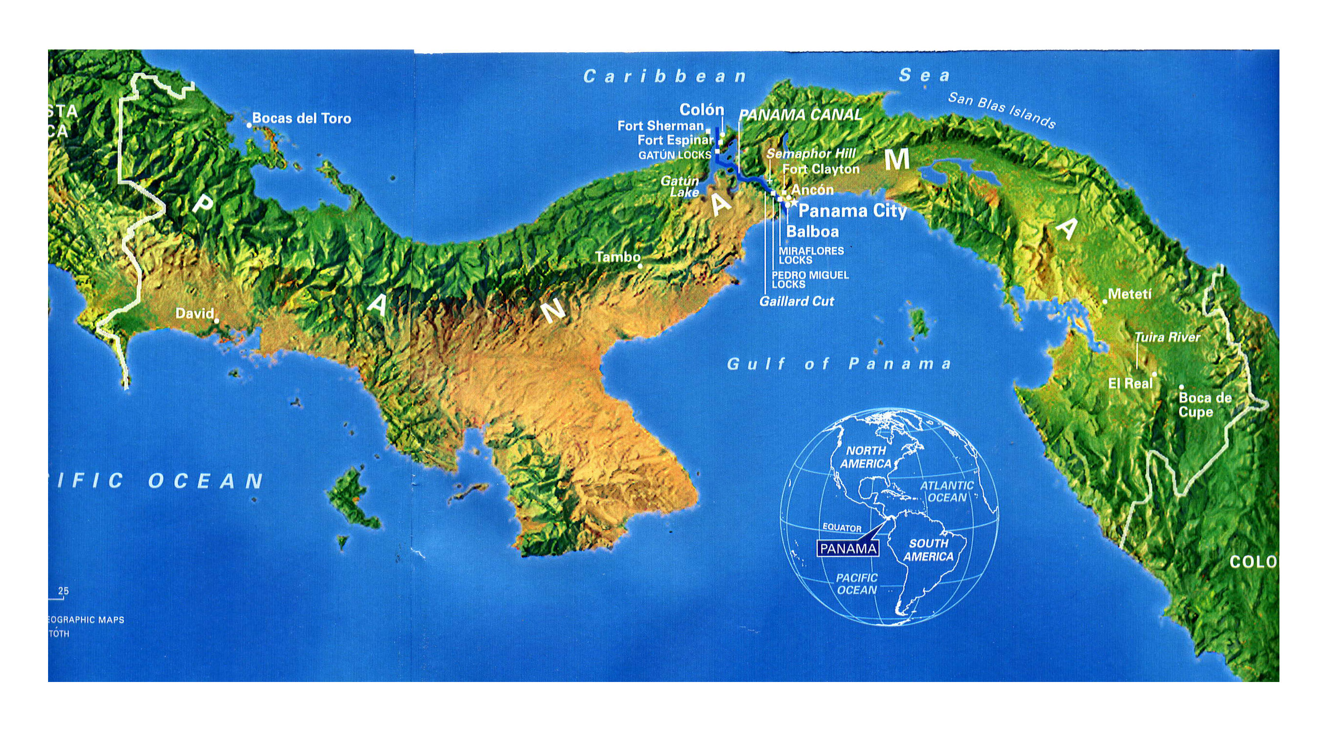 Carte Canal De Panama Le Canal De Panam Au Panama ZXDVY