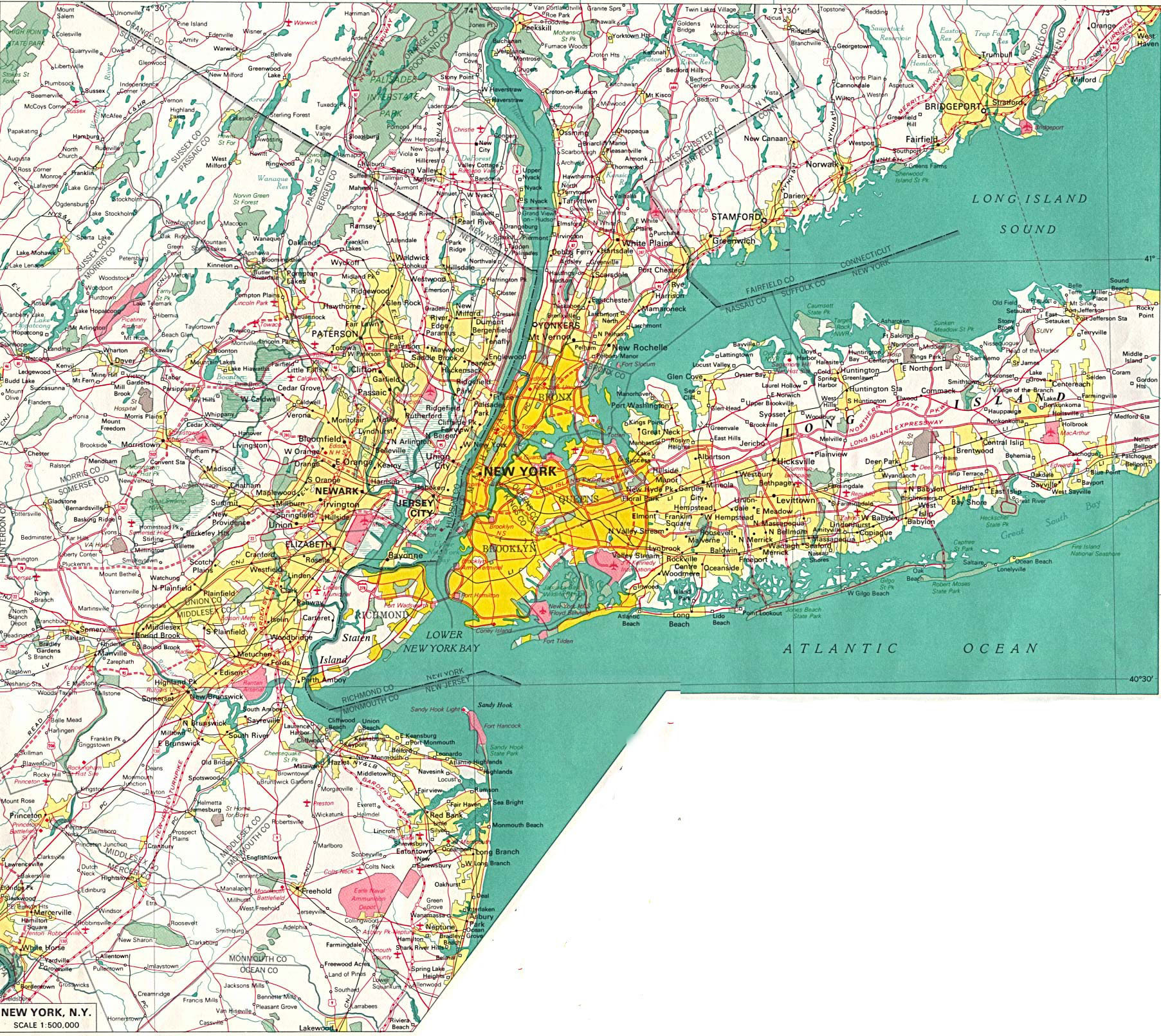 Large detailed road map of New York city and its environs | New York ... Large detailed road map of New York city and its environs | New York ...